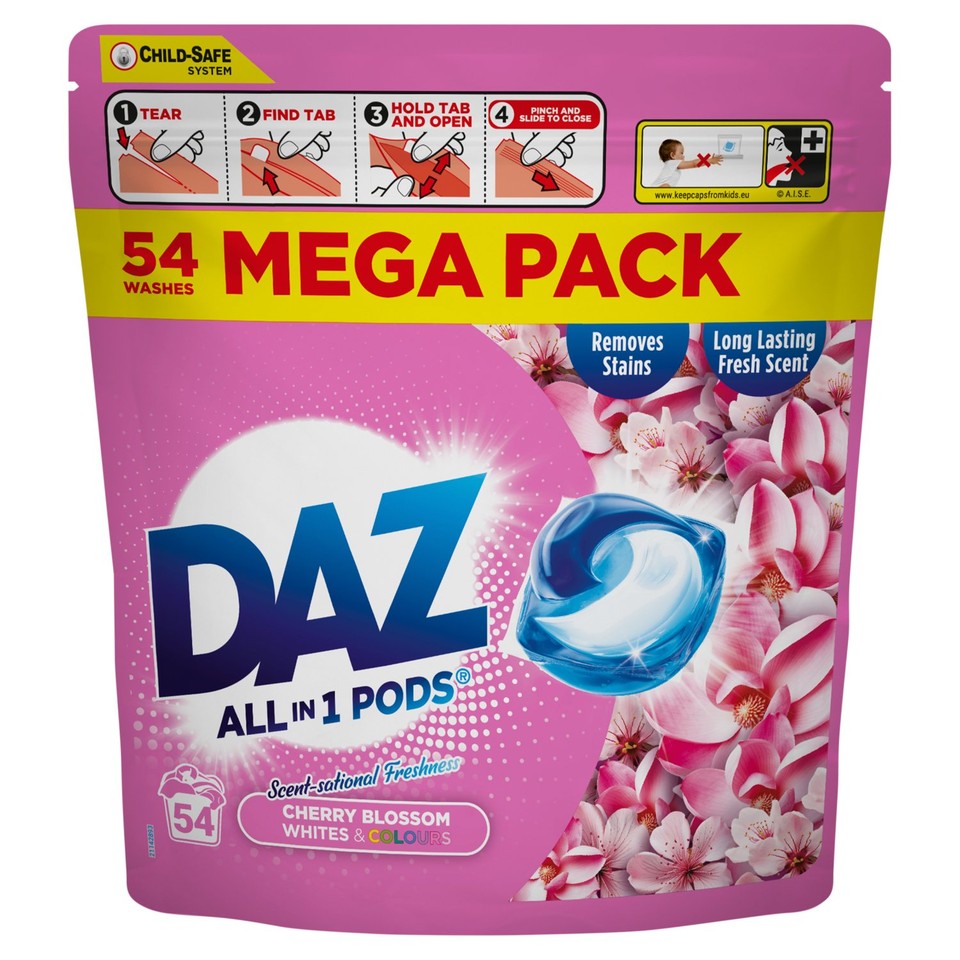 Daz All-In-1 Washing Capsules Cherry Blossom - Morrisons Online ...