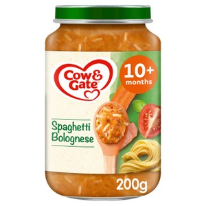 Cow & Gate Spaghetti Bolognese Baby Food Meal Jar 8+ Months 200g ...