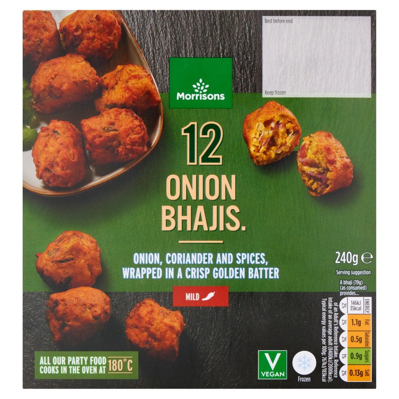 Morrisons 12 Onion Bhajis 240g - Morrisons Online Groceries & Offers