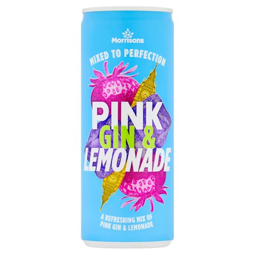 Morrisons Pink Gin & Lemonade 250ml - Morrisons Online Groceries & Offers