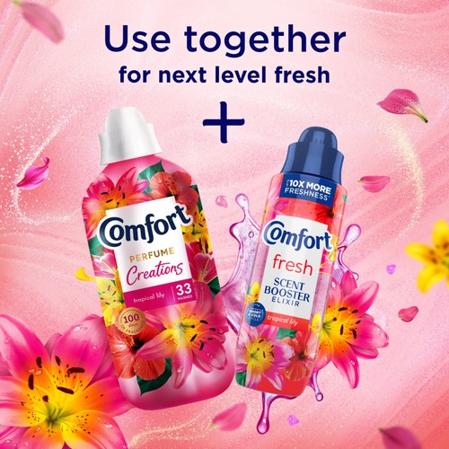 Comfort Fresh Scent Booster Elixir Tropical Lily 342ml - Morrisons ...