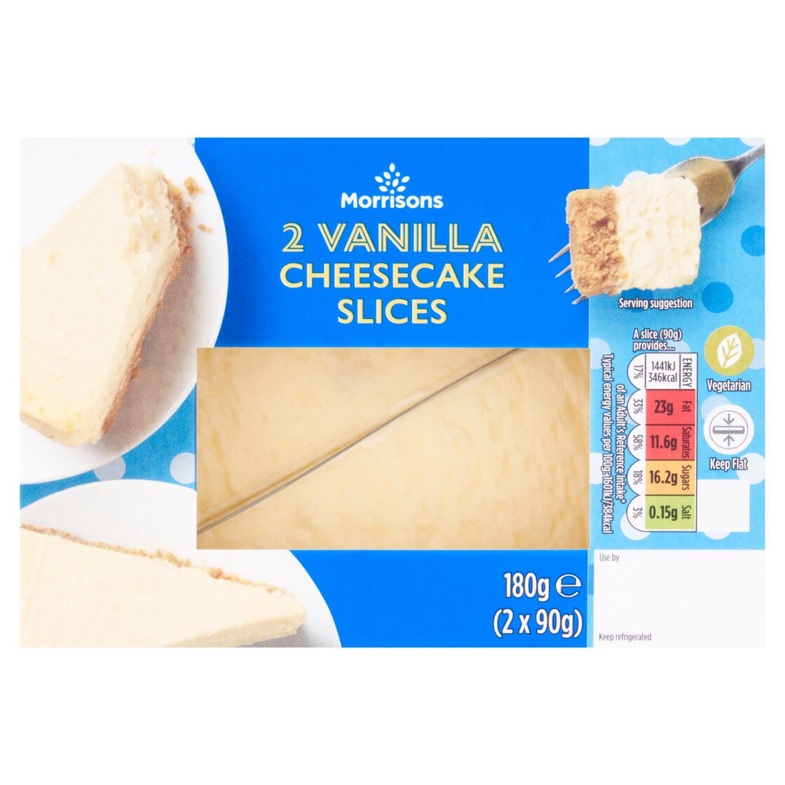Morrisons 2 Vanilla Cheesecake Slices - Morrisons Online Groceries & Offers