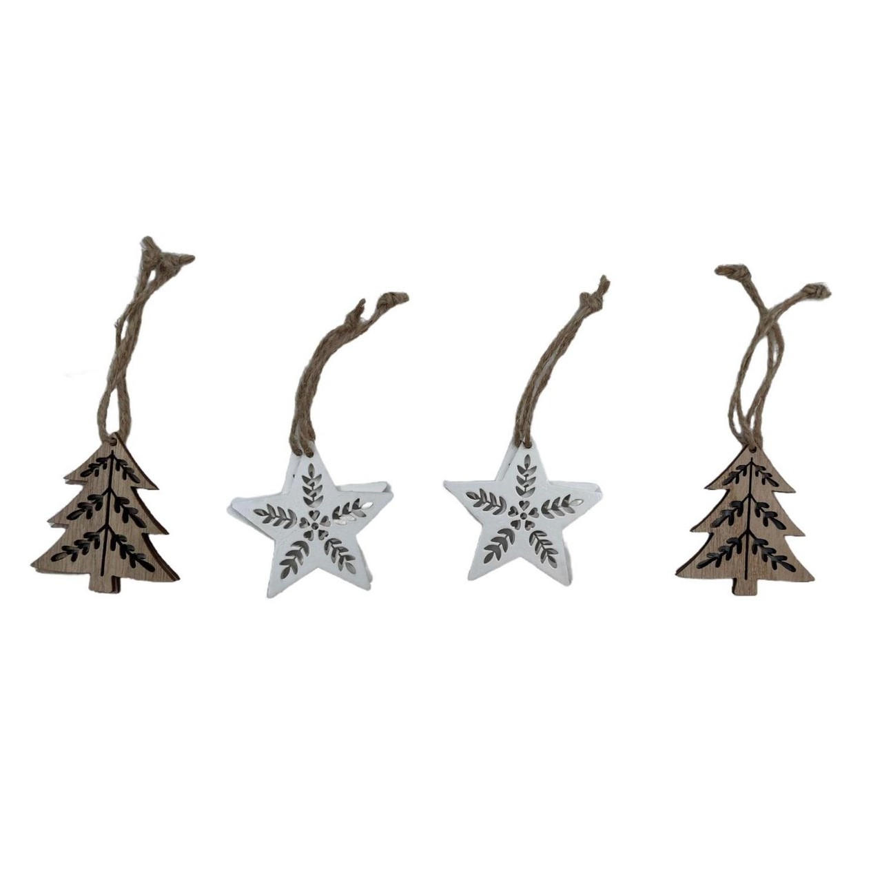 Morrisons Wooden Star And Tree Decoration Pack - Morrisons Online ...