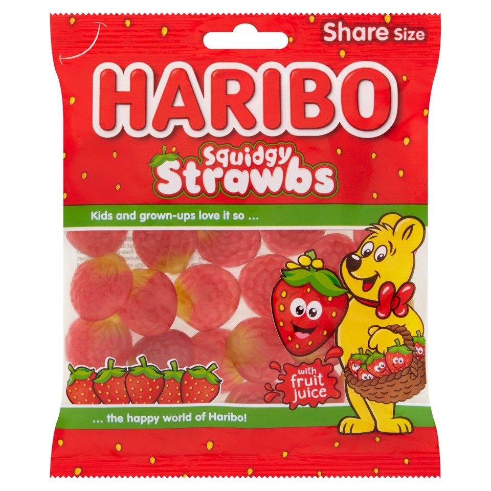 Haribo Squidgy Strawbs 160g - Morrisons Online Groceries & Offers