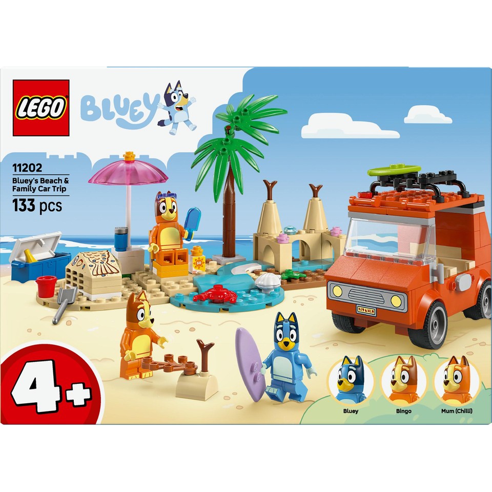 LEGO Bluey - Bluey's Beach and Family Car Trip 11202 - Morrisons Online ...