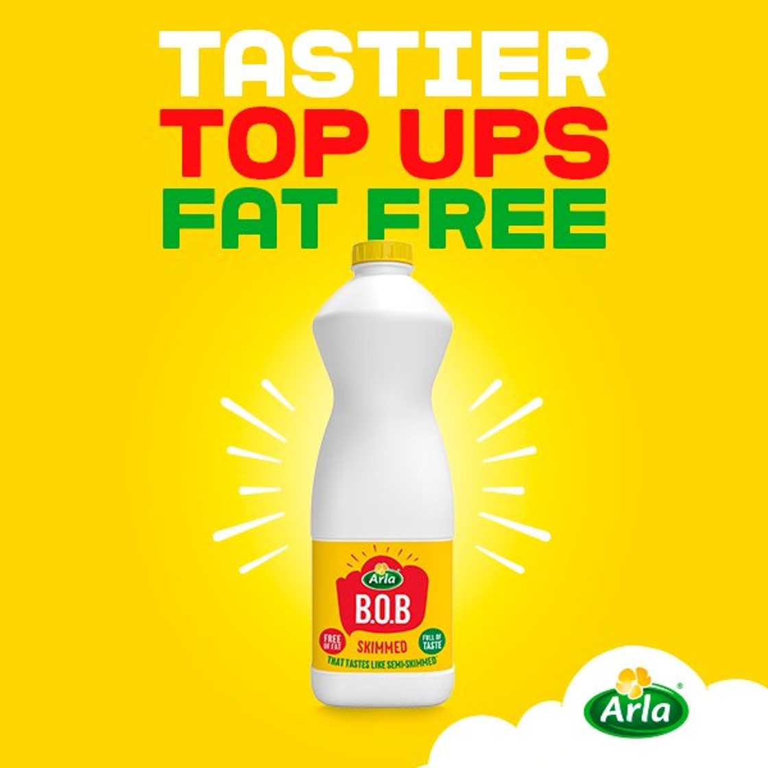 Arla BOB Skimmed Milk 1L Tastes like Semi Skimmed - Morrisons Online ...