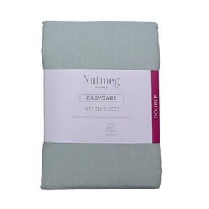 Nutmeg Home Easycare Sage Fitted Sheet Double - Morrisons Online ...