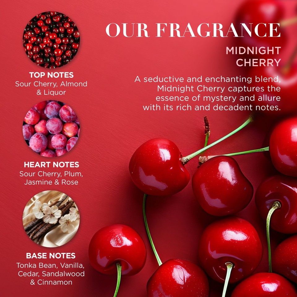 Baylis & Harding Midnight Cherry Luxury Bath Bombs Heart Trio Gift Set ...
