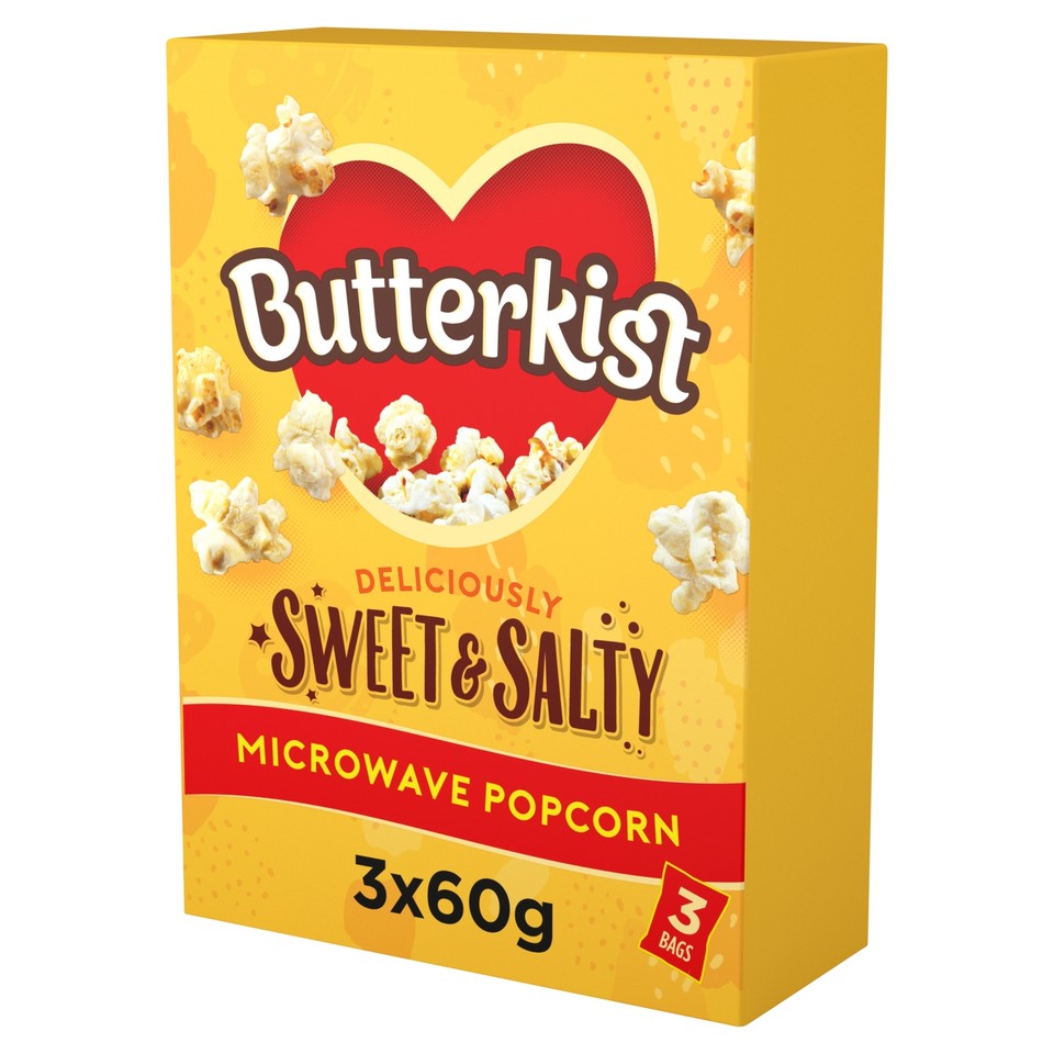 Butterkist Sweet & Salted Microwave Popcorn 3x60g - Morrisons Online ...