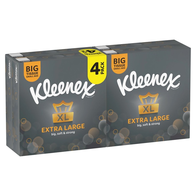 Kleenex Extra Large Compact Tissues 4 pack - Morrisons Online Groceries ...