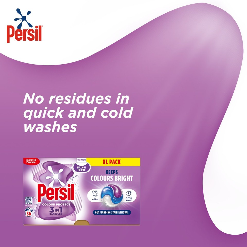 Persil Colour 3 in 1 Laundry Washing Detergent Capsules 36 Washes ...