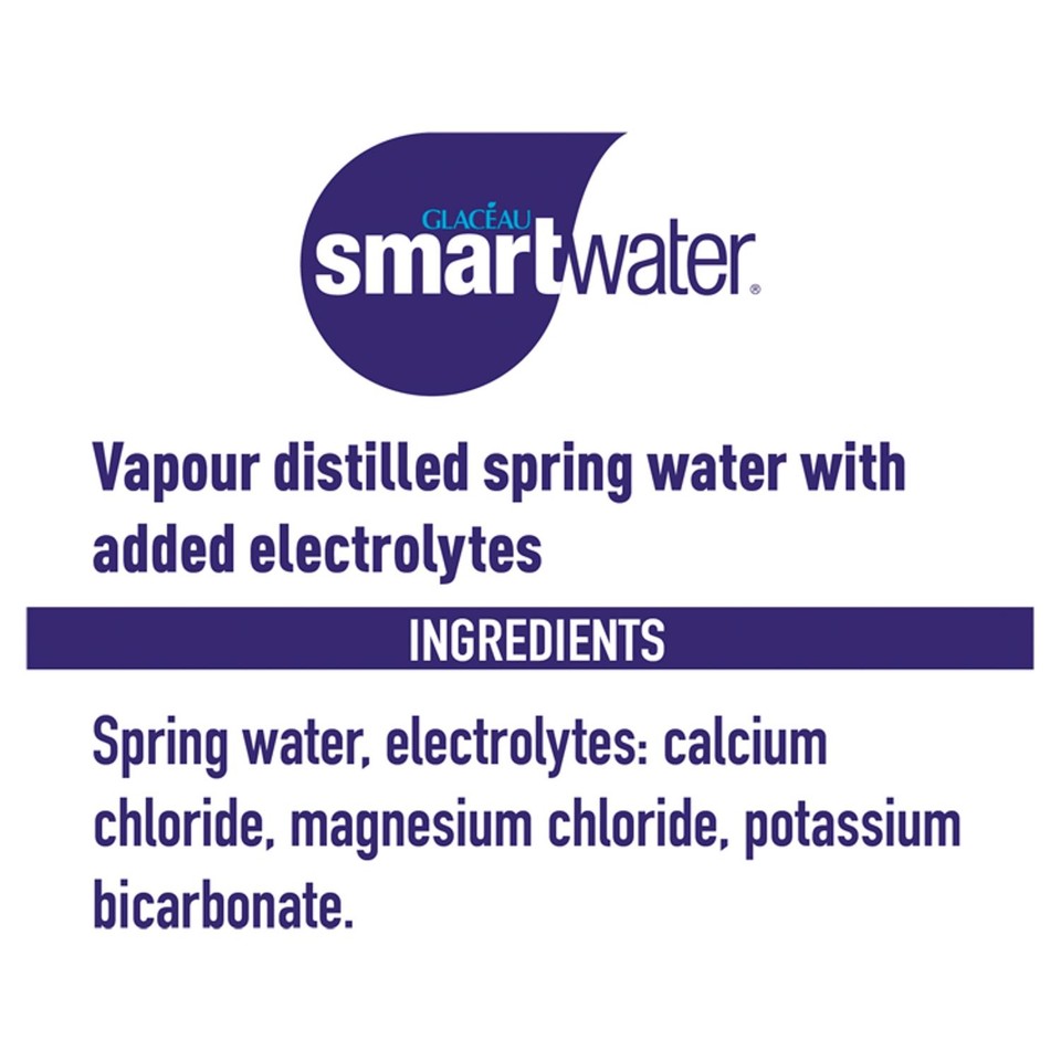 Glaceau Smart Water 600ml - Morrisons Online Groceries & Offers