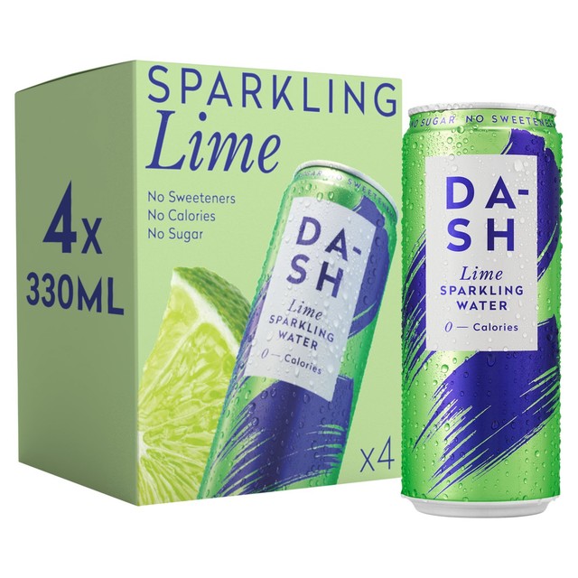 Dash Lime Sparkling Water 4x330ml - Morrisons Online Groceries & Offers