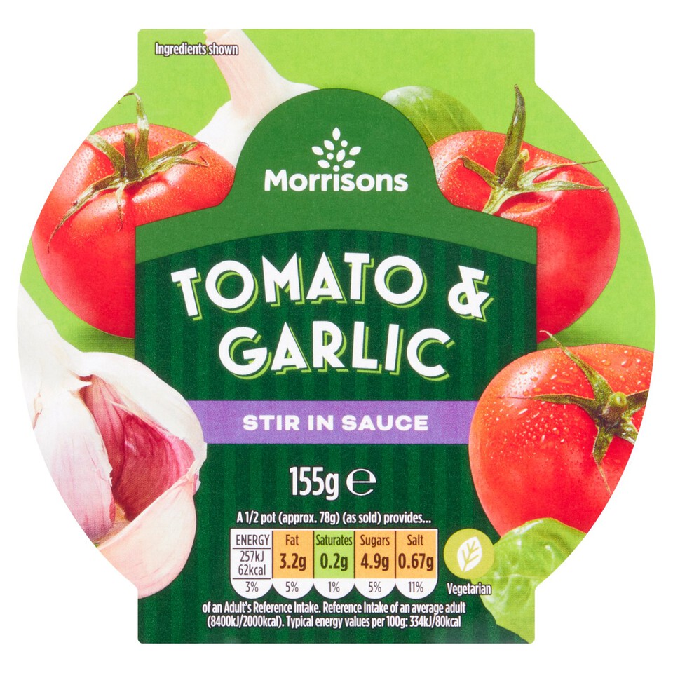 Morrisons Tomato & Garlic Stir In Sauce - Morrisons Online Groceries ...