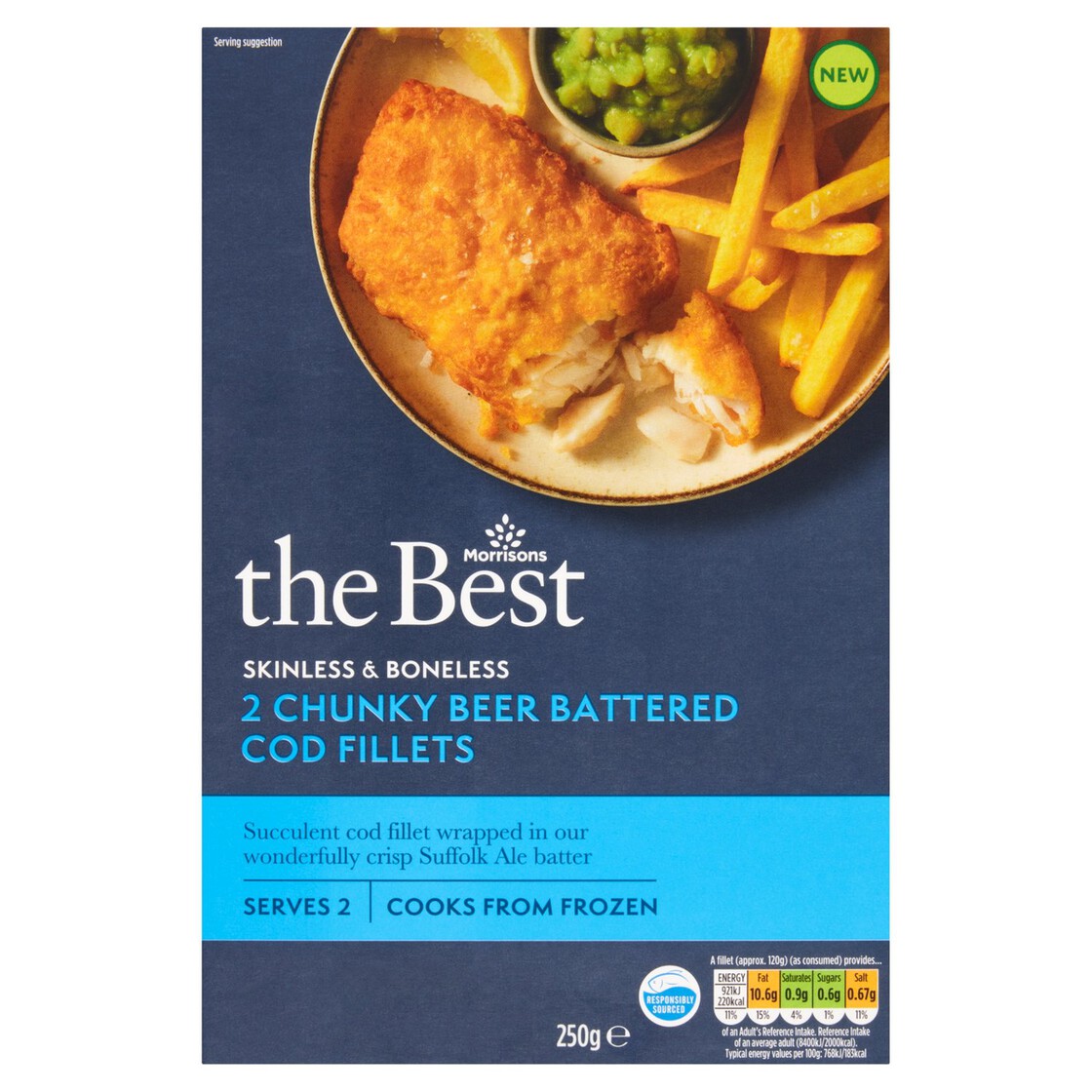 Morrisons The Best Beer Battered Cod Fish Fillets - Morrisons Online ...