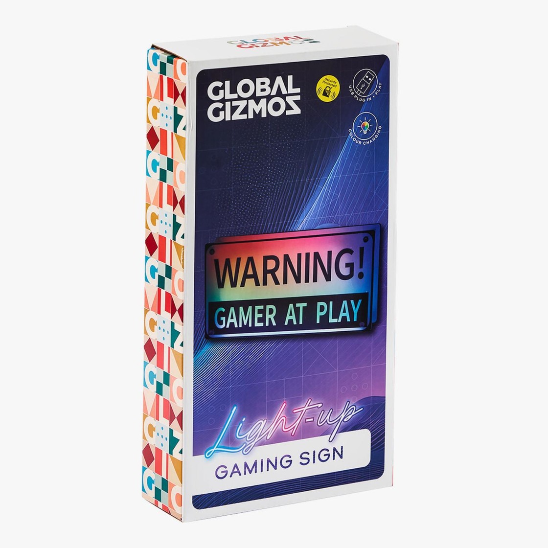 Global Gizmos Warning Gamer At Play LED Light Up Sign - Morrisons ...