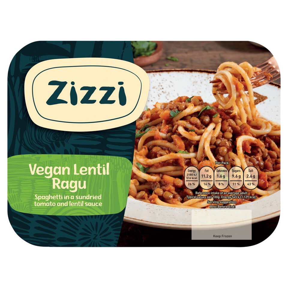Zizzi Vegan Lentil Ragu 400g - Morrisons Online Groceries & Offers