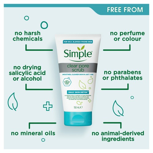 Simple face scrub store