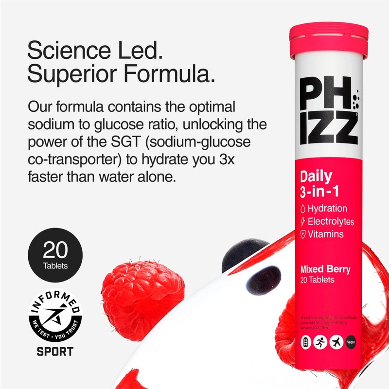 Phizz Mixed Berry 3in1 Hydration Electrolytes And Vitamins 20s ...