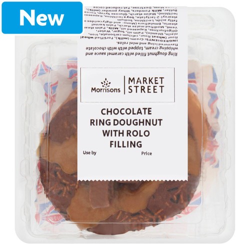 Morrisons Chocolate Ring Doughnut With Caramel Filling - Morrisons ...