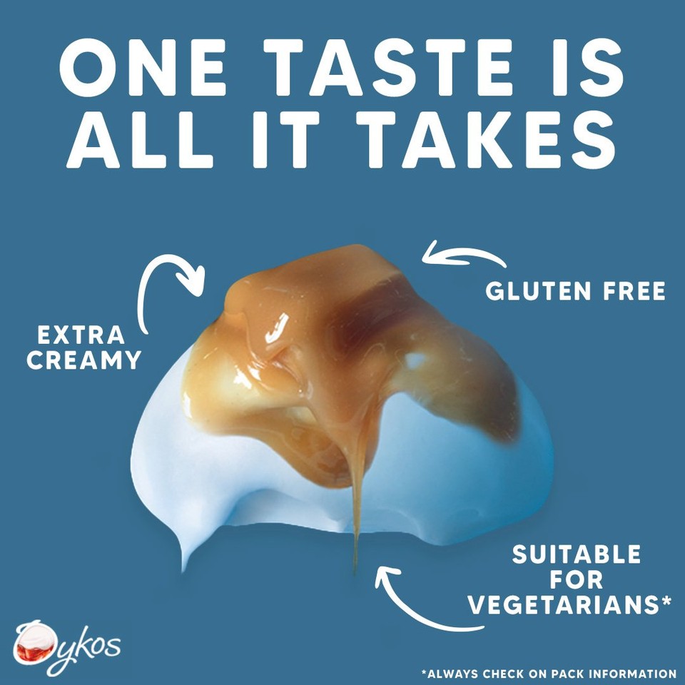 Oykos Salted Caramel Luxury Greek Style Yoghurt Dessert 4x110g ...