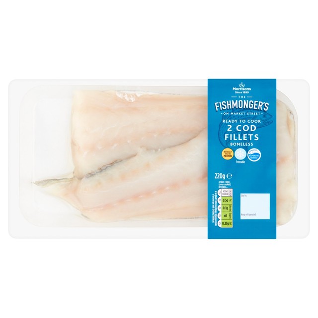 Morrisons 2 Cod Fillets 220g - Morrisons Online Groceries & Offers