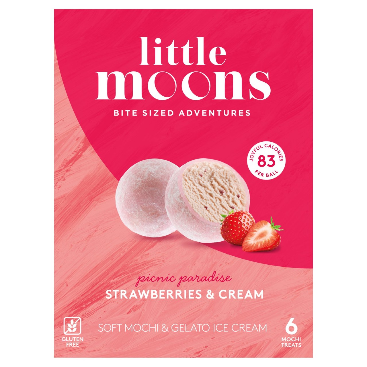 Little Moons Strawberries & Cream Mochi Ice Cream - Morrisons Online ...