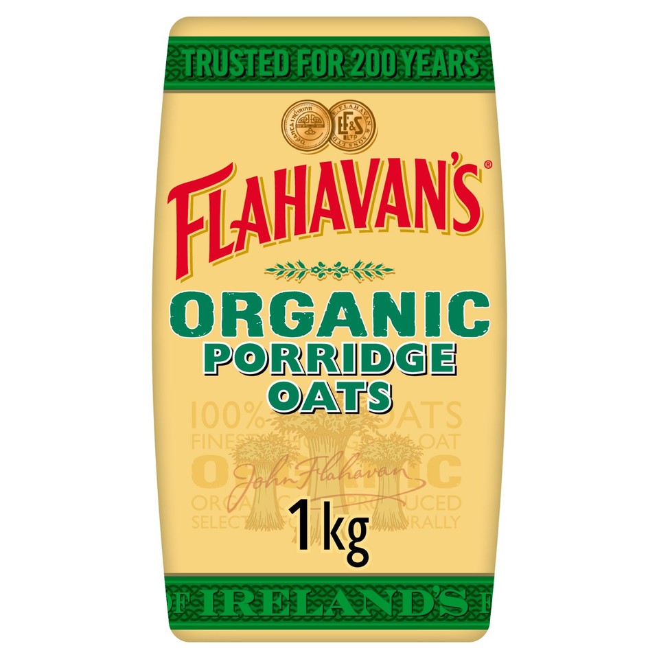 Flahavan's Organic Porridge Oats 1kg - Morrisons Online Groceries & Offers