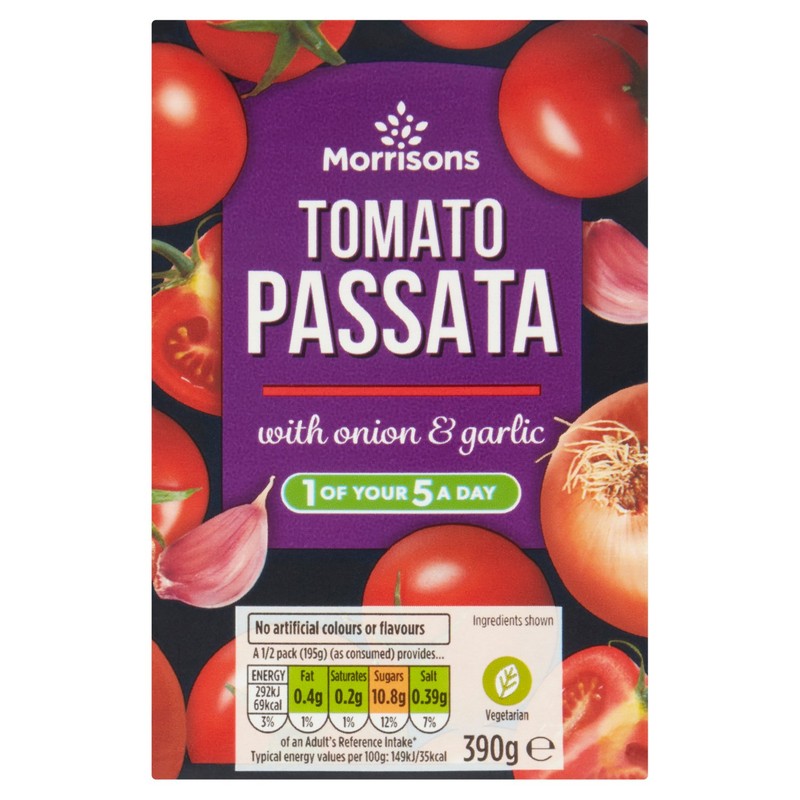Morrisons Passata with Onion & Garlic (390g) - Morrisons Online ...