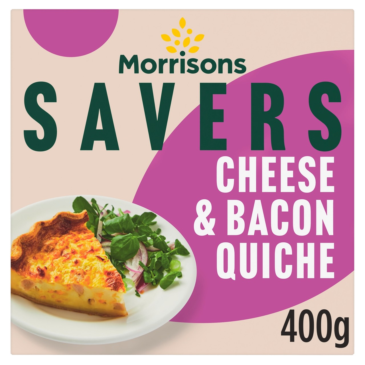 Morrisons Savers Cheese & Bacon Quiche - Morrisons Online Groceries ...