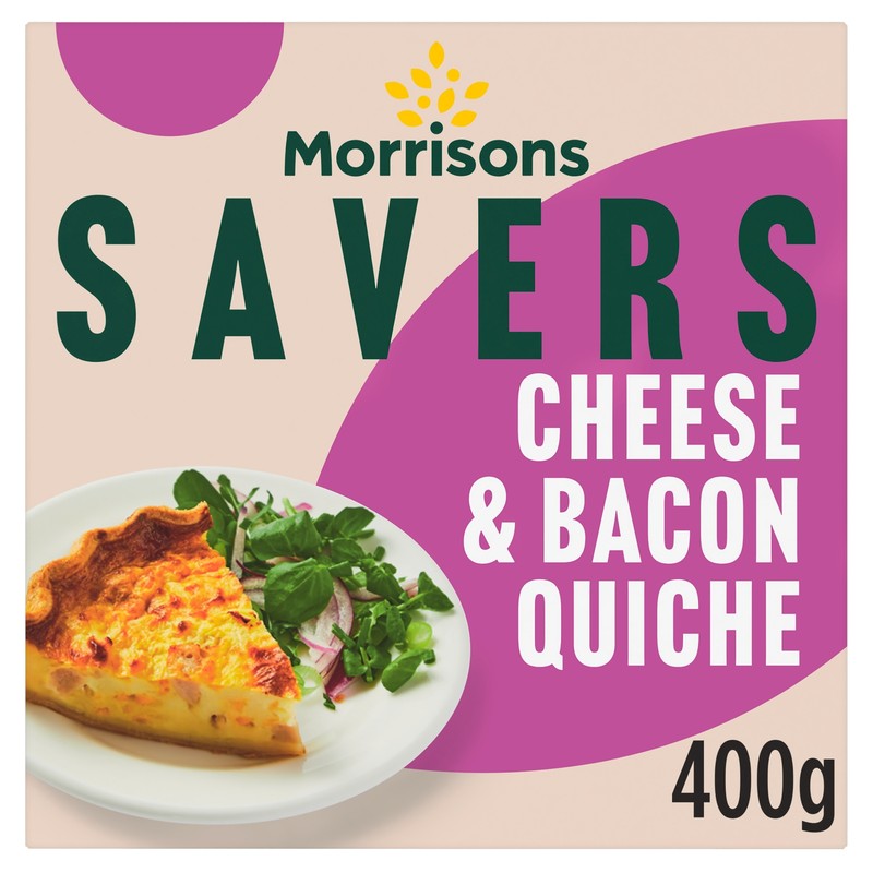 Morrisons Savers Cheese & Bacon Quiche - Morrisons Online Groceries ...