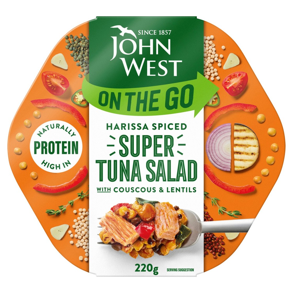 John West On The Go Harissa Super Tuna Salad (220g) - Morrisons Online ...