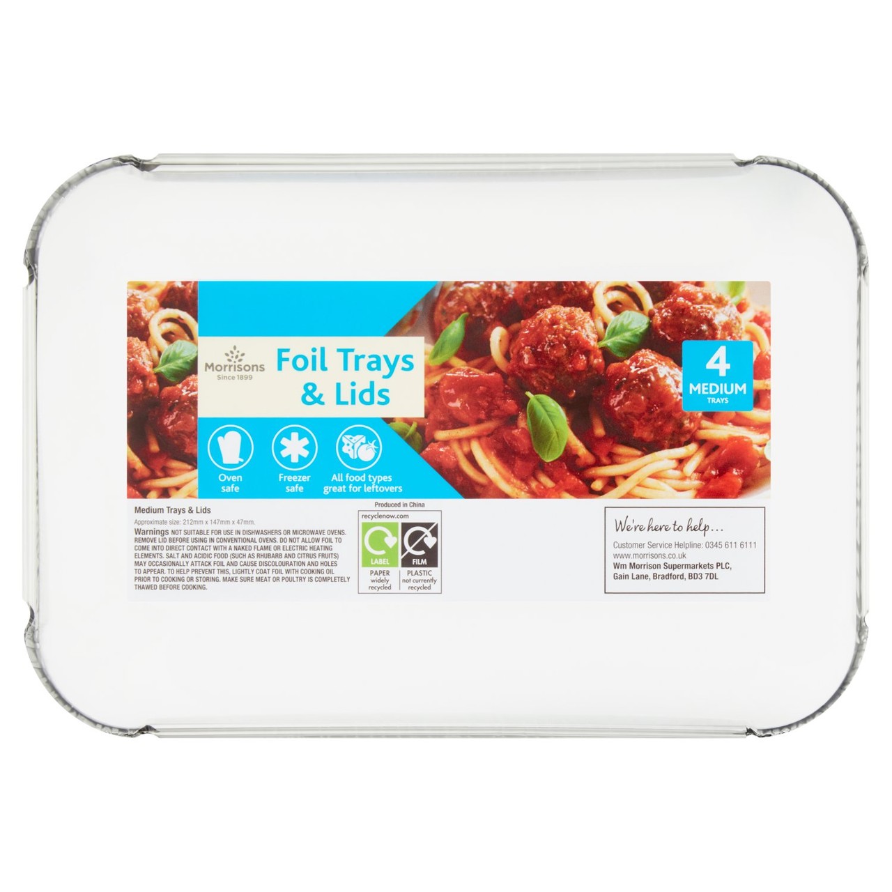 Morrisons Medium Trays & Lids - Morrisons Online Groceries & Offers