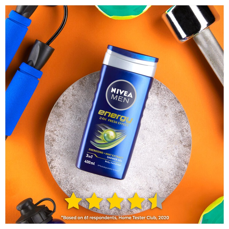 Nivea Men Energy Mint Extract 3 In 1 Shower Gel Morrisons Online Groceries And Offers