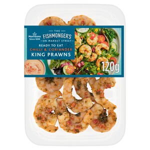 Morrisons Chilli & Coriander Marinated King Prawns - Morrisons Online ...