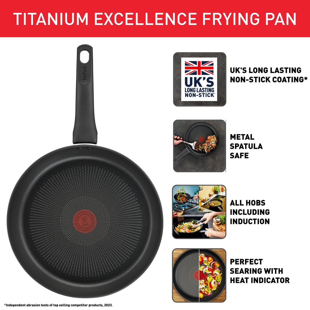 Tefal Titanium Excellence Frying Pan 24cm - Morrisons Online Groceries ...