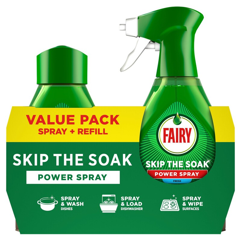 Fairy Skip The Soak Fairy Dish Power Spray Fresh 1000ml - Morrisons ...