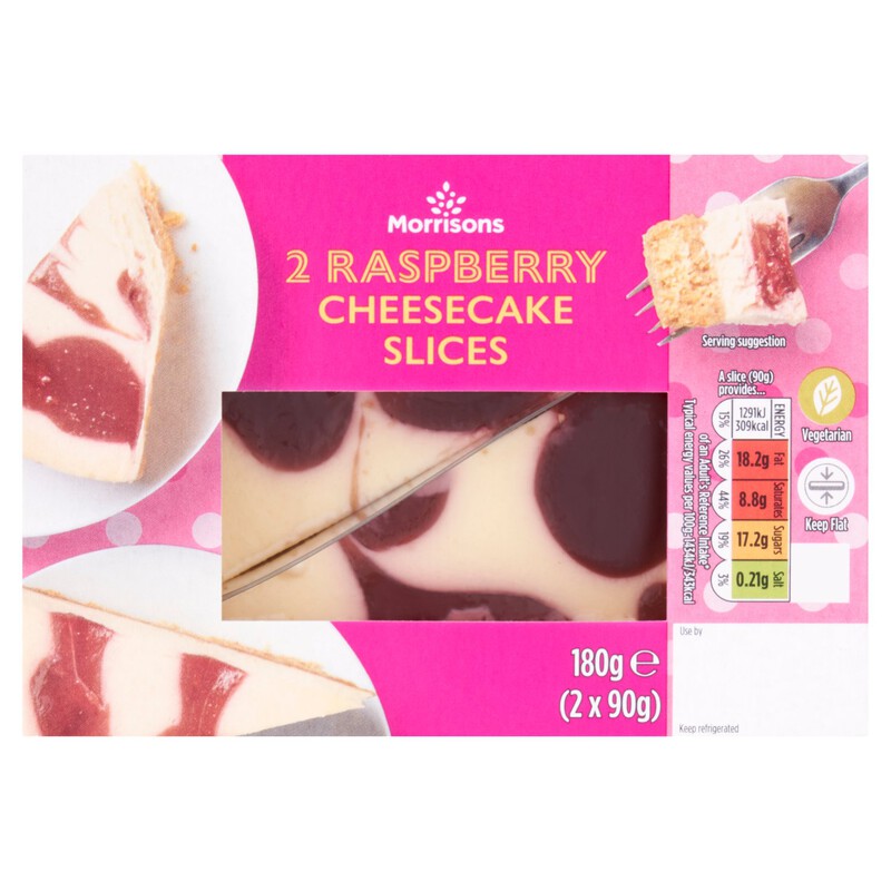 Morrisons 2 Raspberry Cheesecake Slices - Morrisons Online Groceries ...