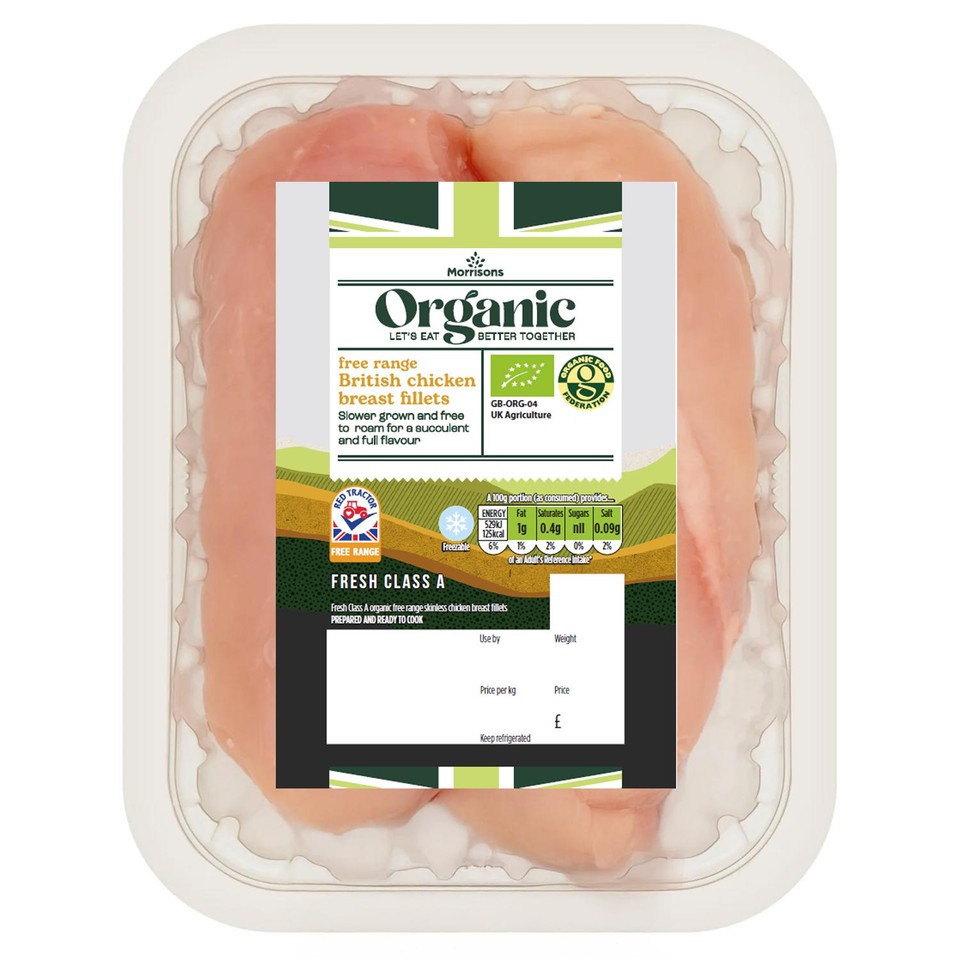 Morrisons Organic Chicken Breast Fillets - Morrisons Online Groceries ...
