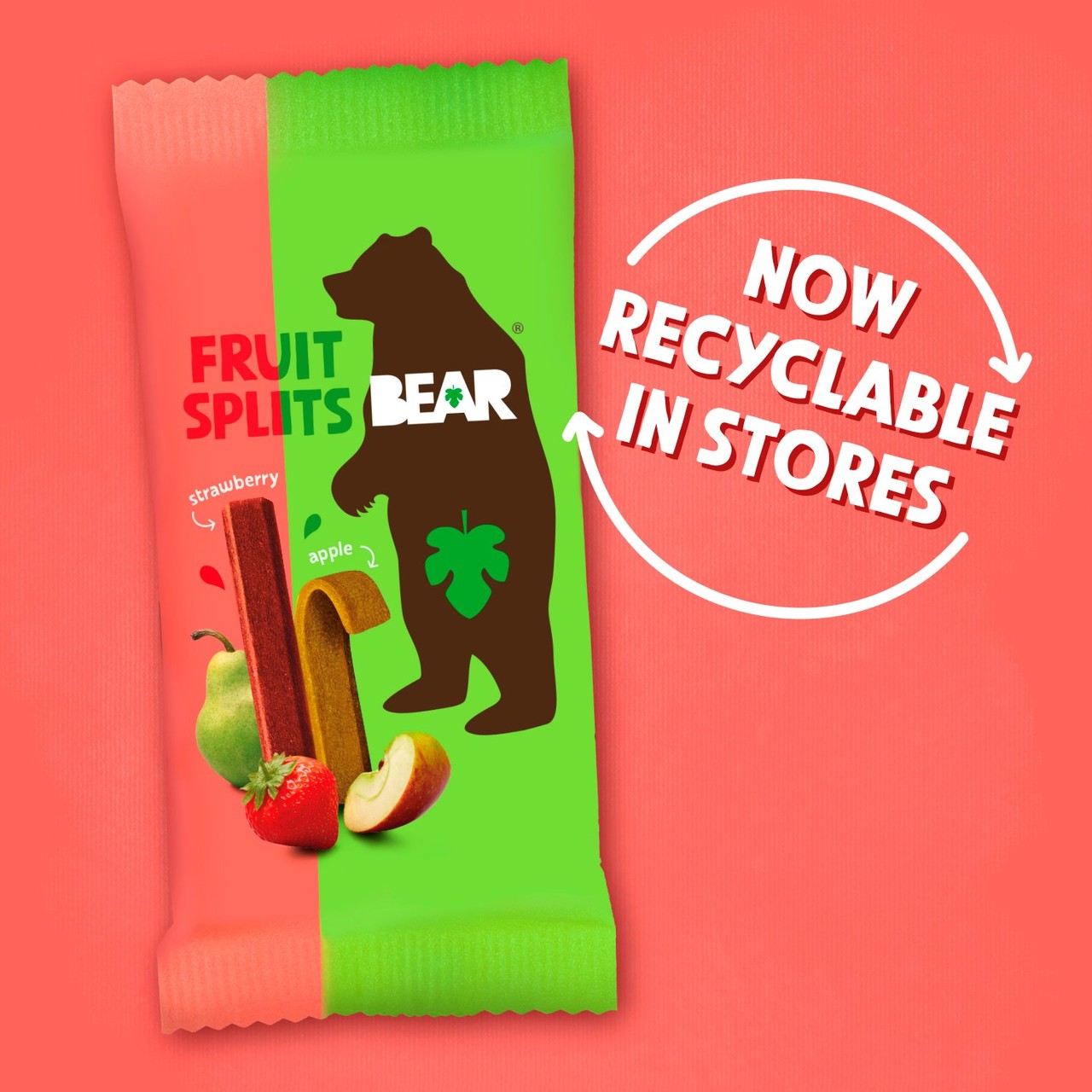 Bear Fruit Splits Strawberry & Apple - Morrisons Online Groceries & Offers