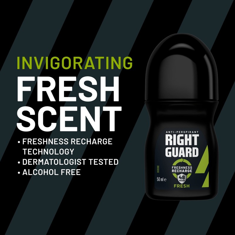 Right Guard Fresh Scent Antiperspirant & Deodorant Roll On For Men ...