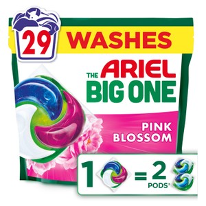 Ariel The Big One Pink Blossom Washing Liquid Capsules 29 Washes ...