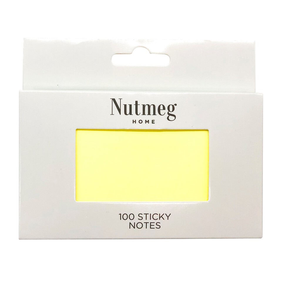 Nutmeg Yellow 100 Sheet Sticky Notes - Morrisons Online Groceries & Offers