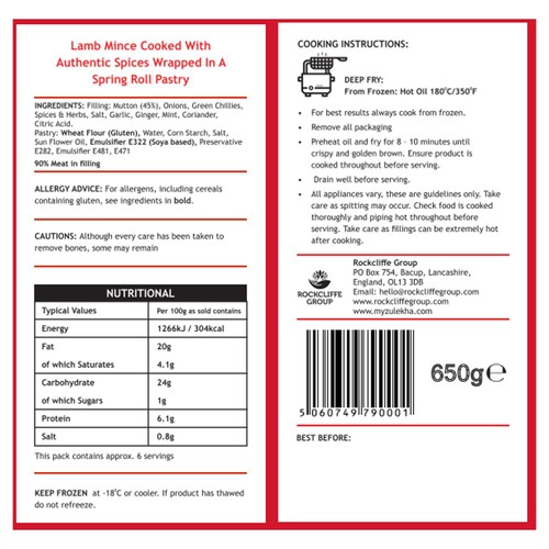 Zulekha Halal 20 Meat Samosas 650g - Morrisons Online Groceries & Offers