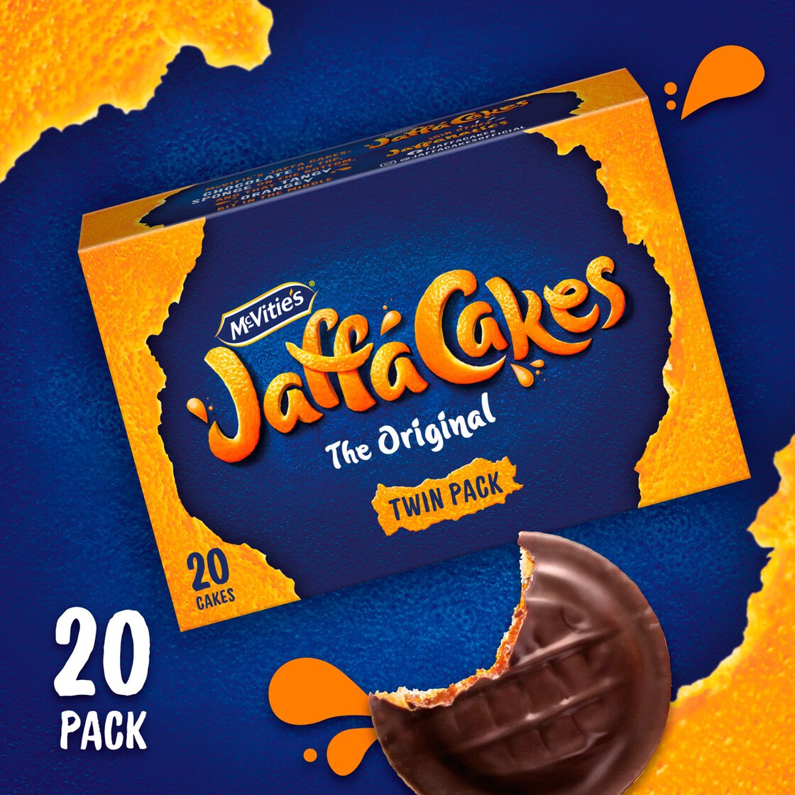 McVitie's Jaffa Cakes Original Twin Pack Biscuits 20 Pack Multipack ...