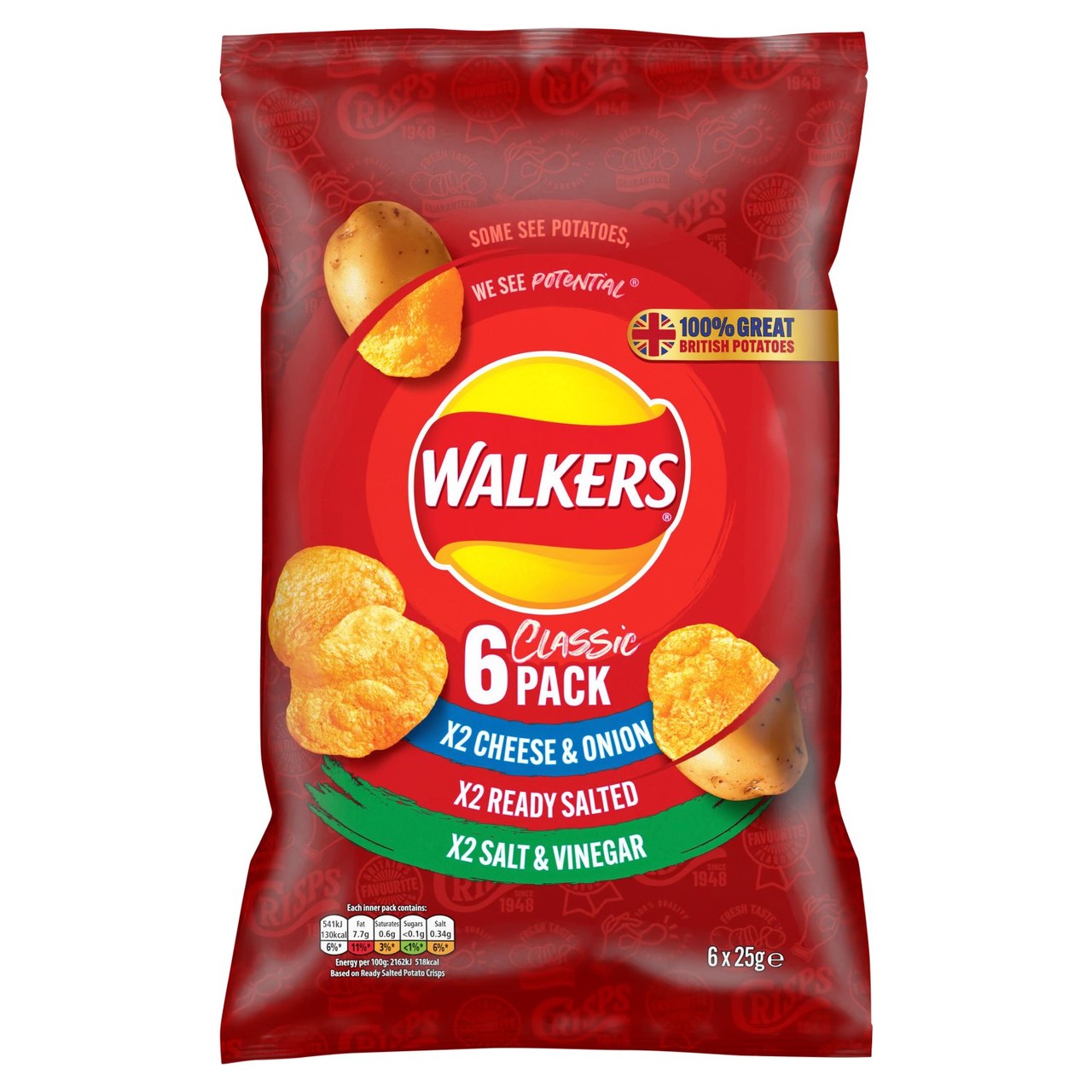 Walkers Classic Variety Multipack Crisps - Morrisons Online Groceries ...