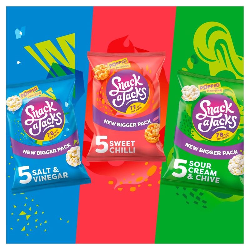Snack a Jacks Salt & Vinegar Multipack Rice Cakes Crisps - Morrisons ...