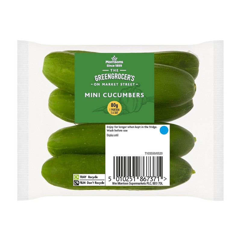 Morrisons Mini Cucumbers 200g - Morrisons Online Groceries & Offers