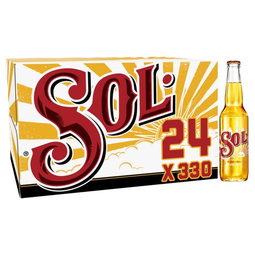 Sol Cerveza Original De Mexico Bottle 24 x 330ml - Morrisons Online Groceries & Offers
