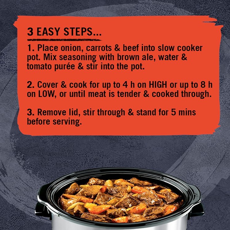 Schwartz Slow Cookers Beef & Ale Stew Recipe Mix - Morrisons Online ...